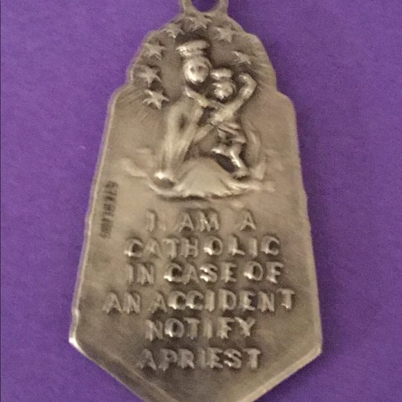 Vintage catholic sterling pendant | Jewelry | Vintage Sterling St ...